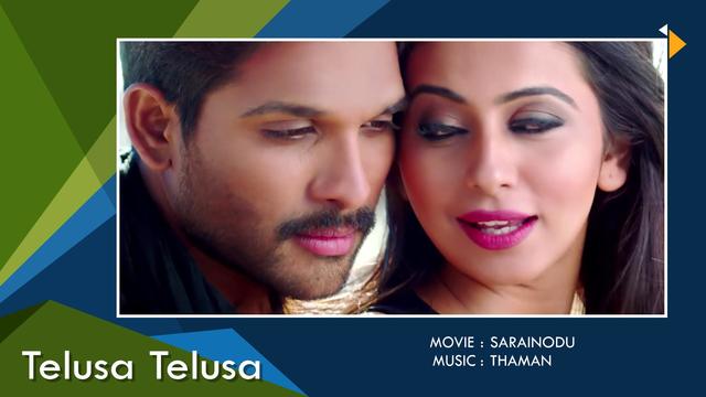 Watch Telusa Telusa (Telugu) Full Music Video Song online | Sun NXT
